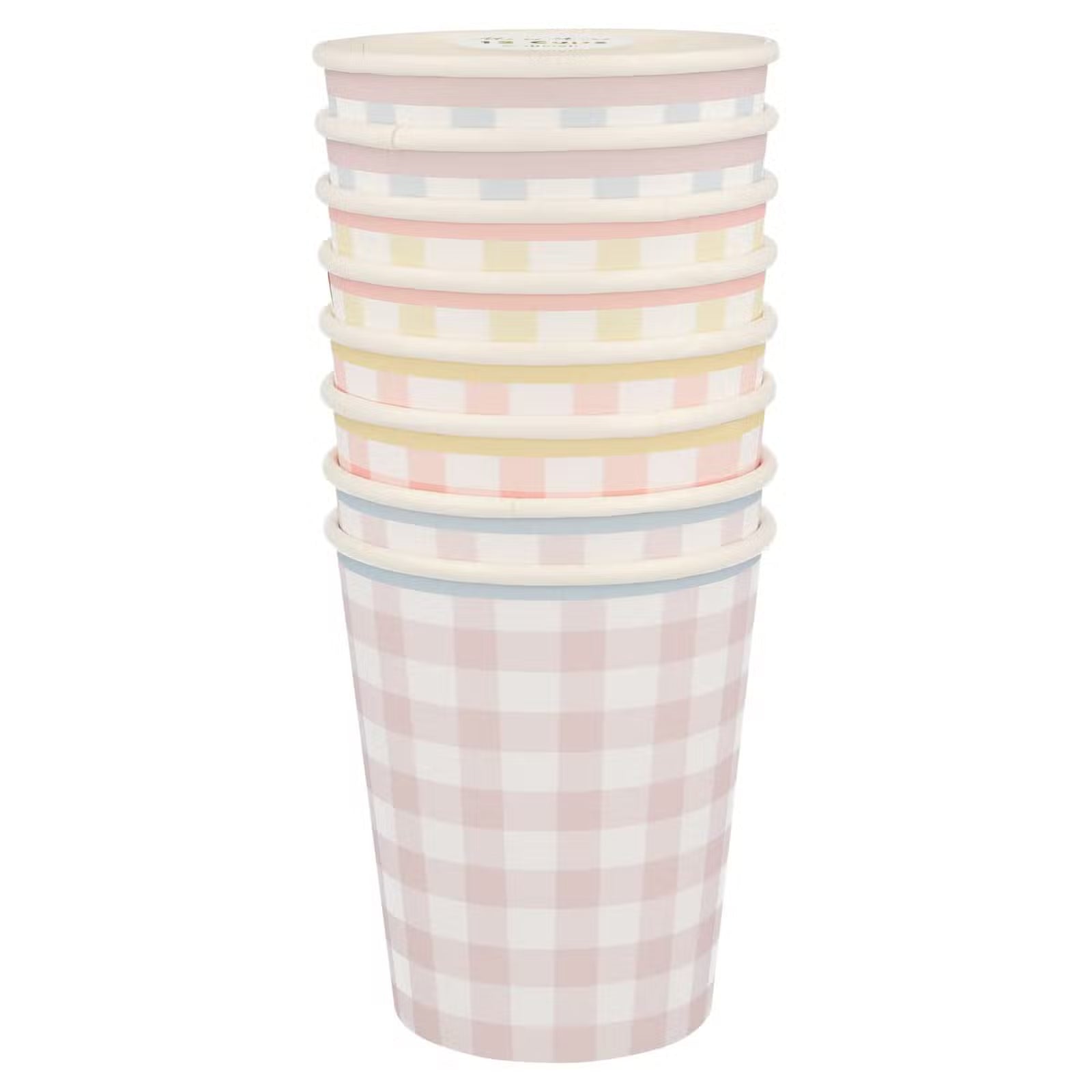 Meri Meri Papkrus Gingham - 8 Pak - Køb Hos Ovellie.dk