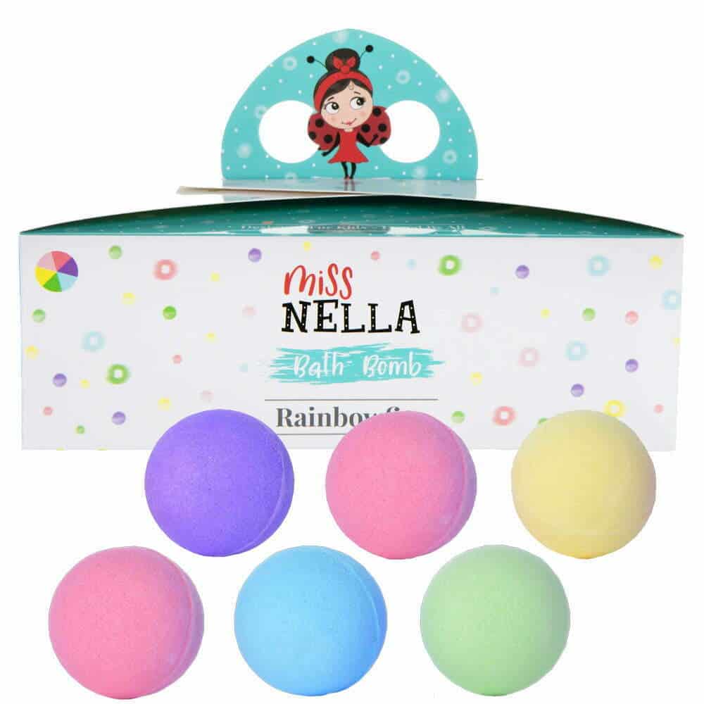 Miss Nella Badebomber Rainbowfizz - 6 Pak - Hurtig Levering – Ovellie